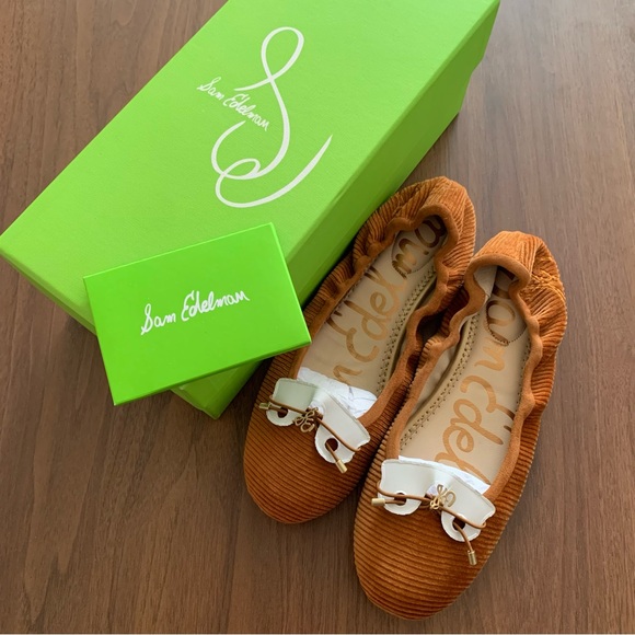 Sam Edelman | Shoes | Sam Edelman Felicia Ballet Flats 65 Mustard Corduroy | Poshmark